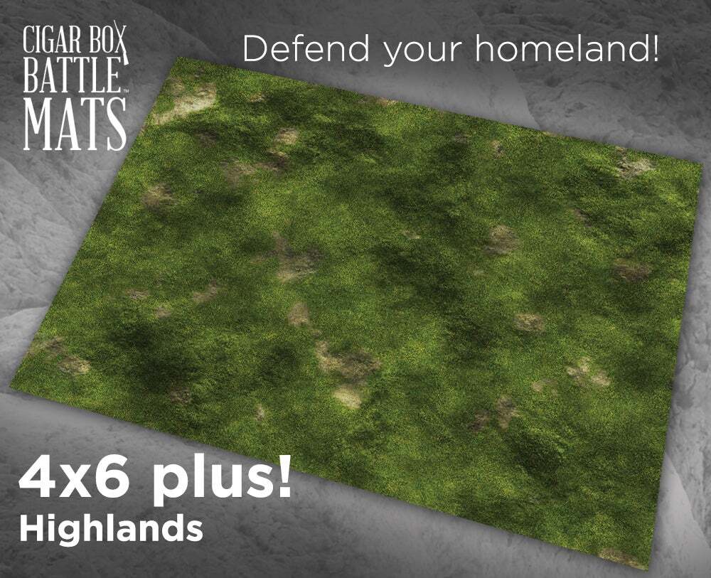 Battle Mat: 4x6 Highlands (10-28mm Scale)
