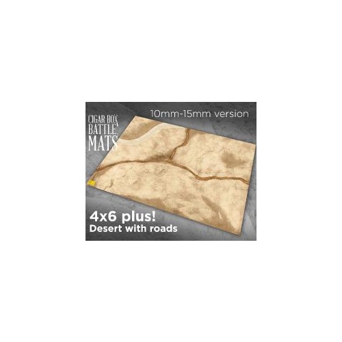 Battle Mat: 4x6' Desert with Roads (15mm Scale)