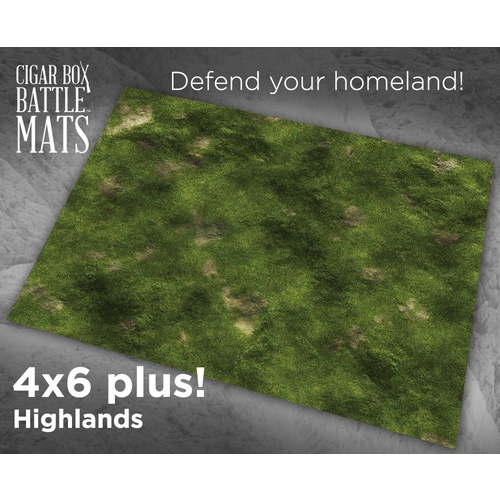 Battle Mat: 4x6 Highlands (10-28mm Scale) - Cigar Box